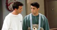 Joey And Chandler Friends Tv Show Friends Tv Friends Joey Tries