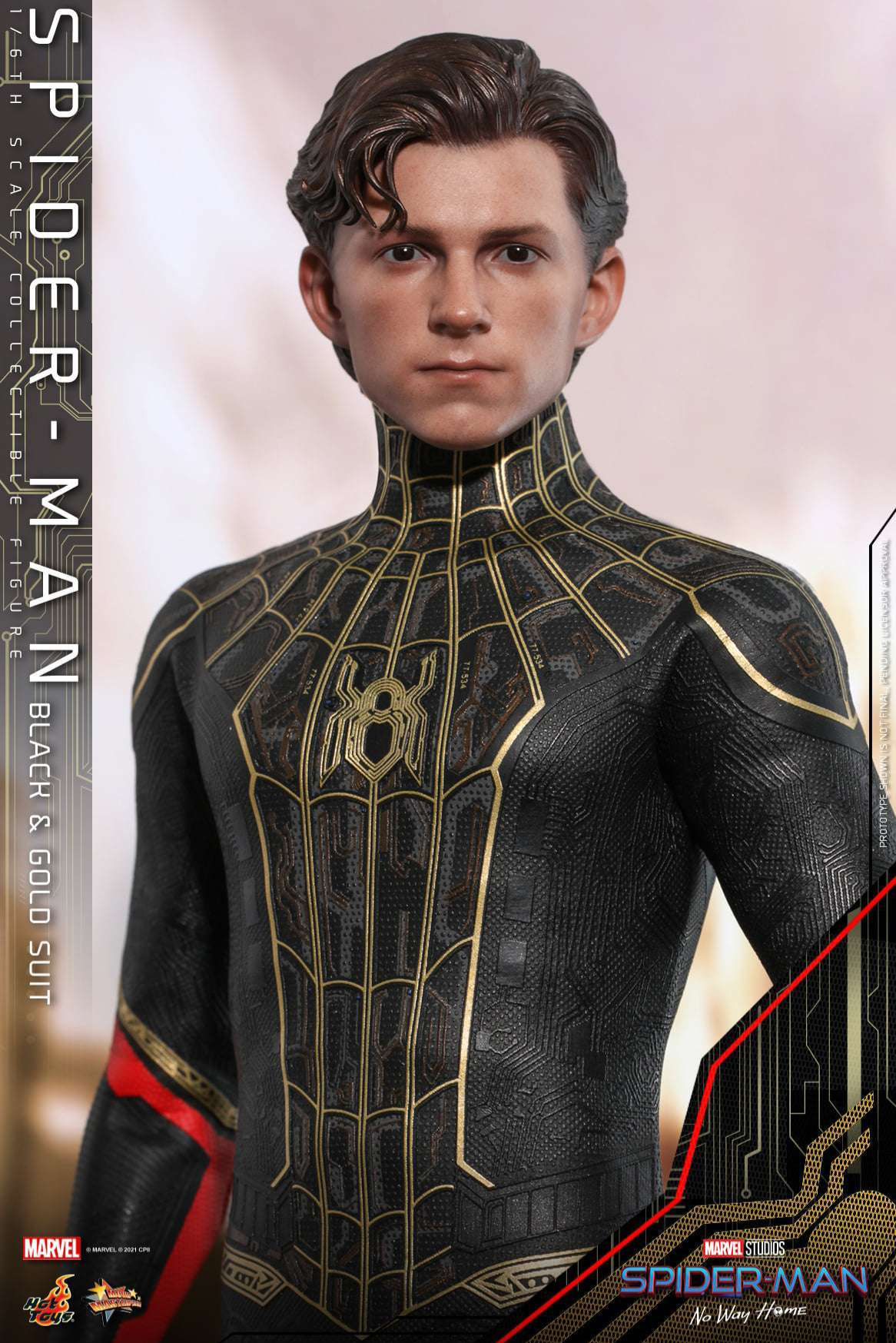 Spider Man No Way Home Hot Toys Figure Brings A Better Look At New Black And Gold Suit