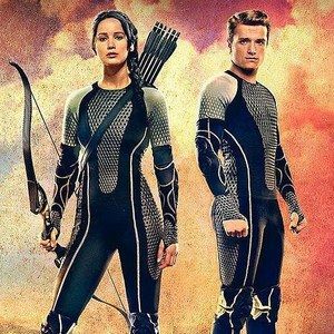 The Hunger Games Victors Banner with Katniss and Peeta