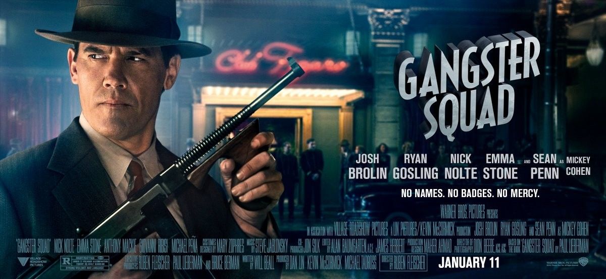 Eight Gangster Squad Banners with Ryan Gosling and Emma Stone