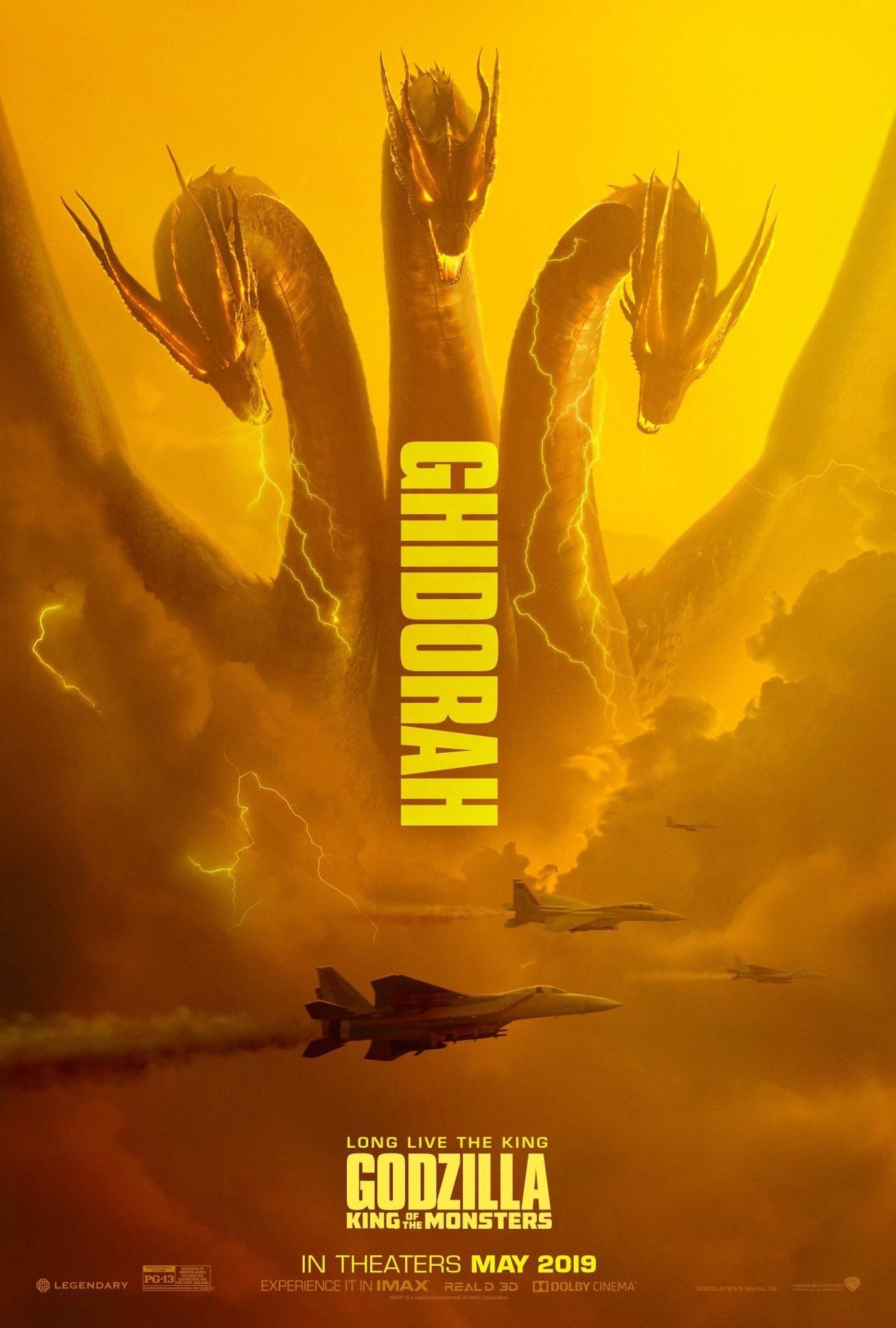 King Ghidorah, Mothra & Rodan Get Their Own Godzilla 2 Character Posters