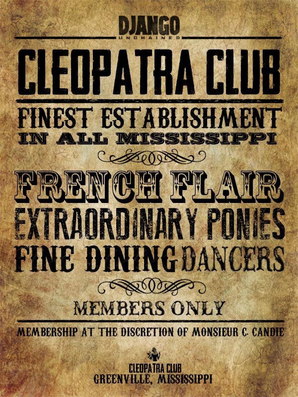Django Unchained Cleopatra Club Infographic