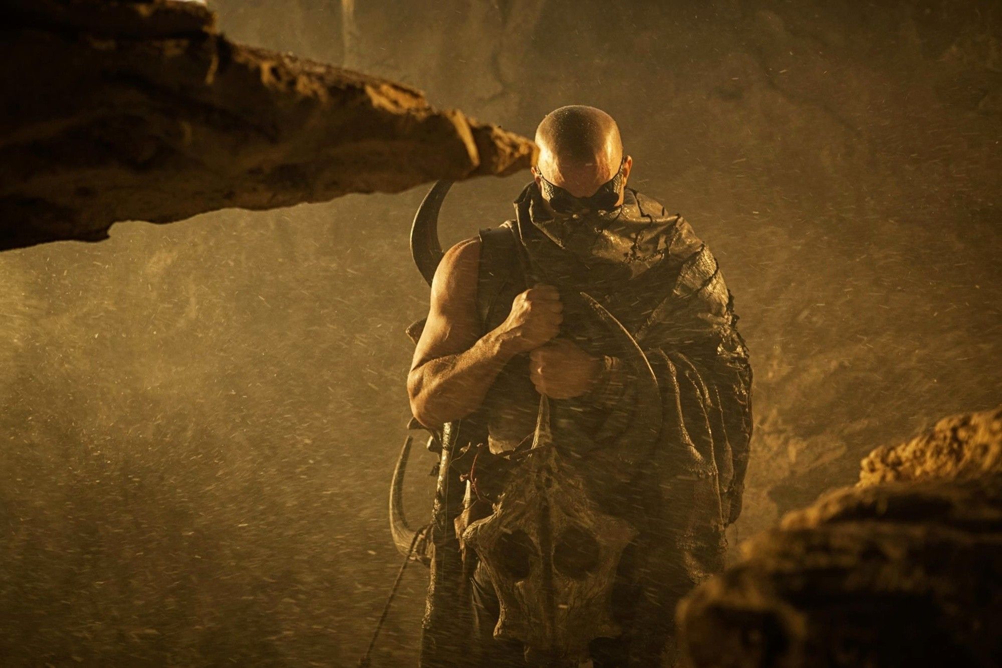 Riddick Photo with a Shrouded Vin Diesel