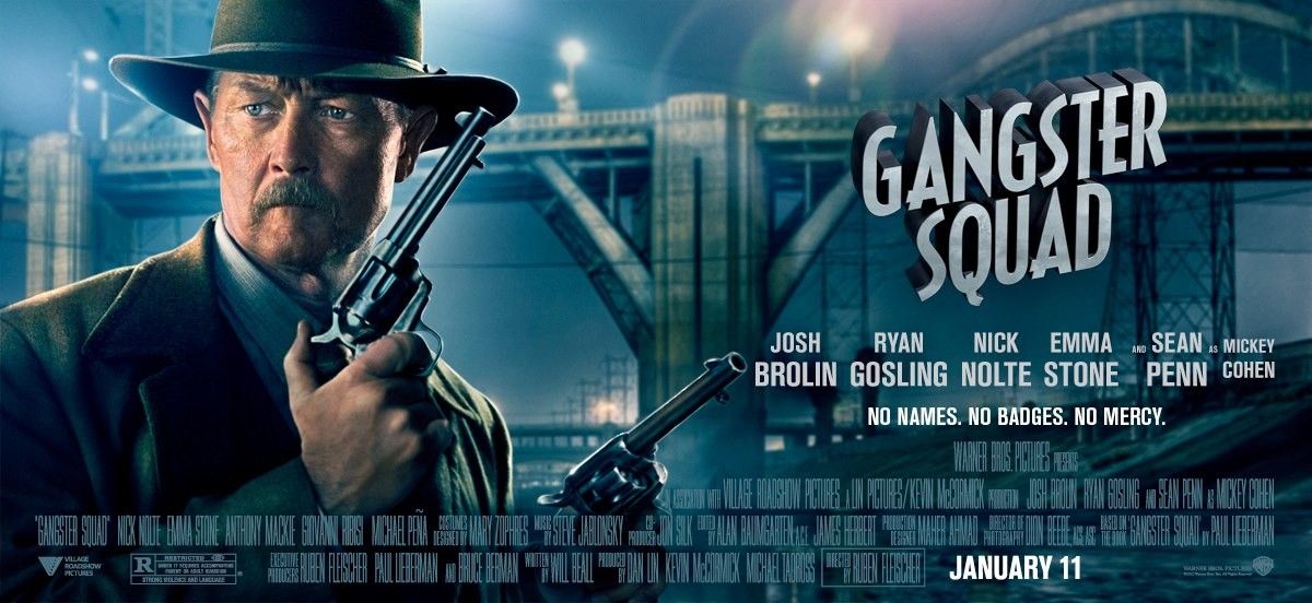 Eight Gangster Squad Banners with Ryan Gosling and Emma Stone